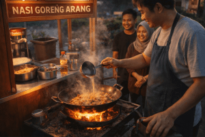 Cara Nyentrik Usaha Nasi Goreng Pangkalan Tetap Laris Meski Banyak ...