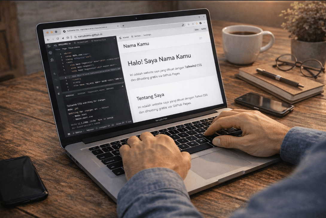 Step By Step Membuat Website Gratis Di GitHub.io Dengan Tailwind CSS ...